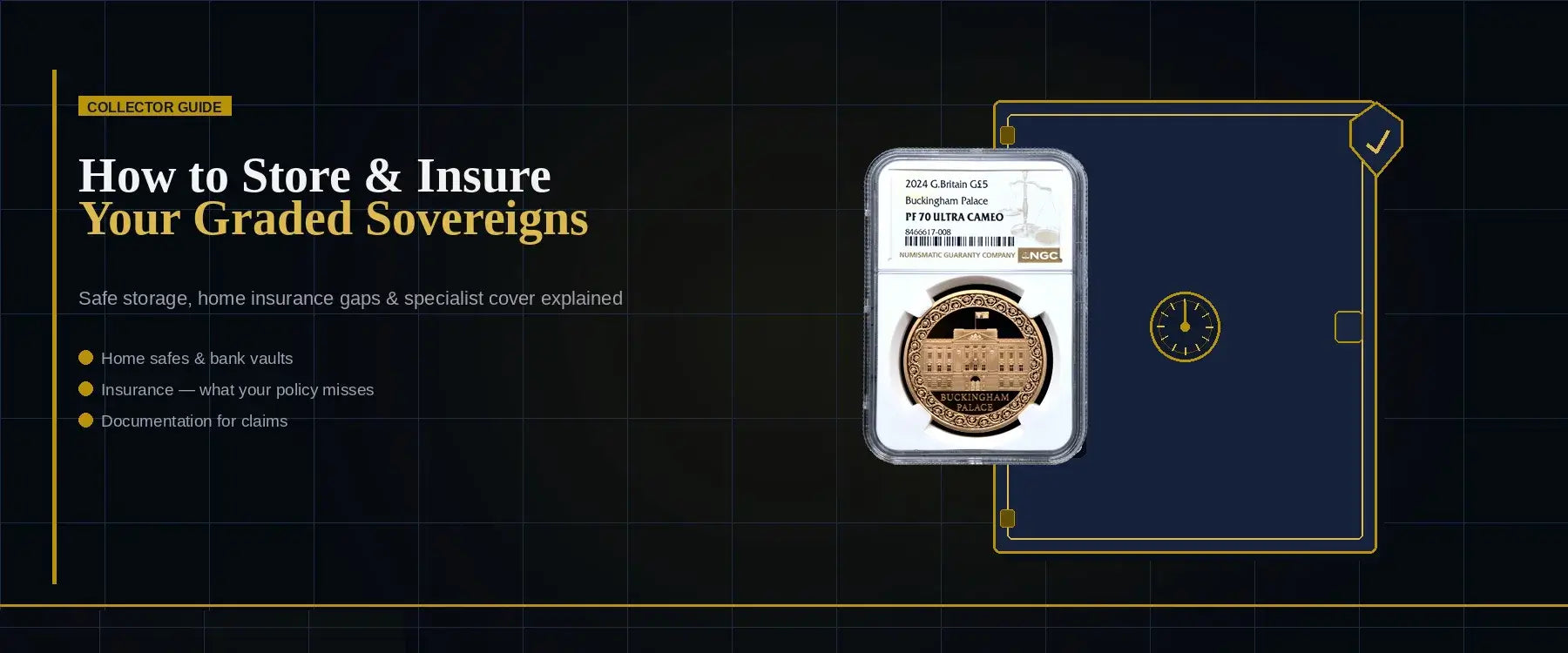 How to Store & Insure Graded Gold Sovereigns UK | Complete Guide